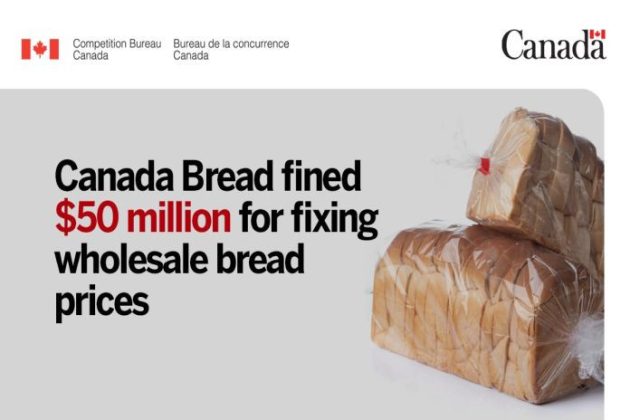 Canada Bread sentenced to $50M fine after pleading guilty to fixing ...